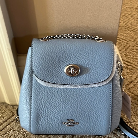 Coach | Bags | Brand New Coach Mini Backpack Cornflower Color Never ...